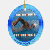 Swimmer Swimming Photo Personalized Keepsake Ceramic Ornament | Zazzle