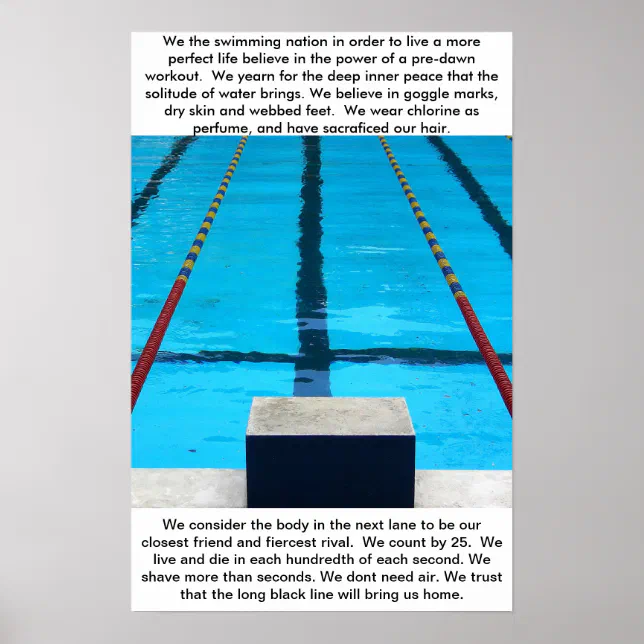 Swimmers Poster | Zazzle