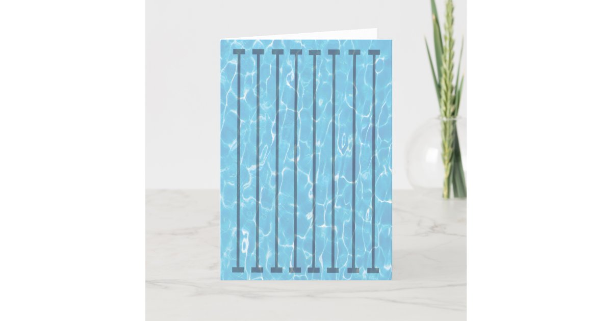 Swimmers Swim Team Swimming Pool Card | Zazzle