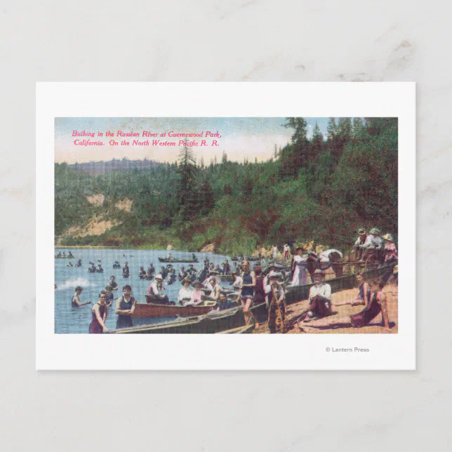 Swimming and Boating on the Russian River Postcard | Zazzle