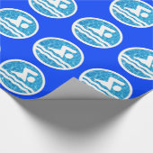 Swimming and Diving Decal in the Pool Custom Color Wrapping Paper | Zazzle