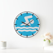 Swimming Clock for the Pool or Swim Coach's Office | Zazzle