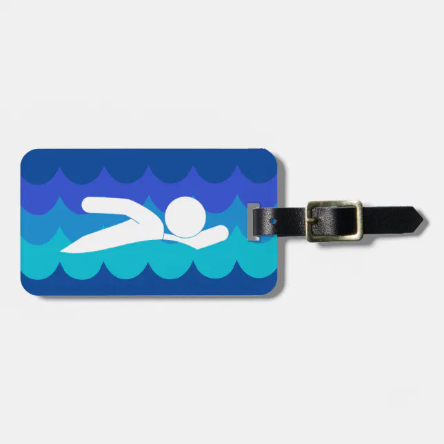 Swimming Design Luggage Tag | Zazzle