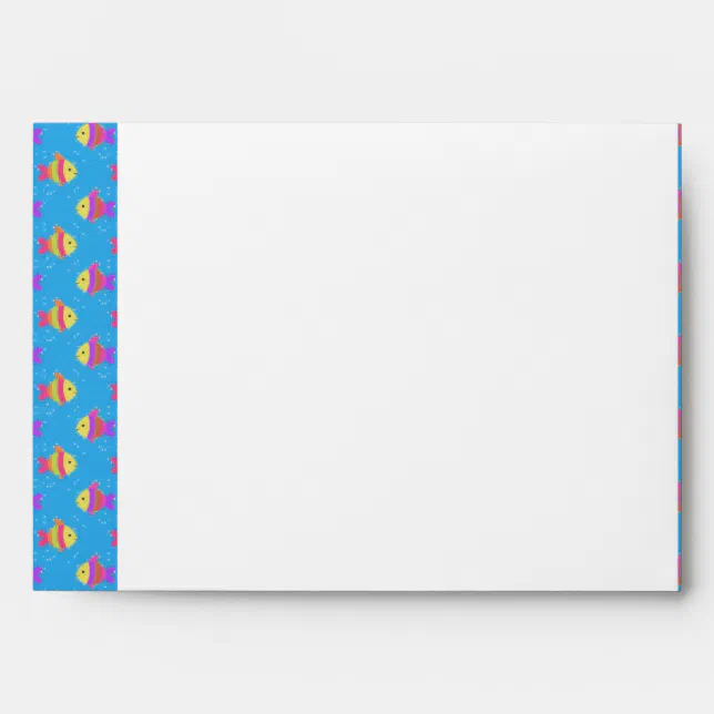 Swimming Fish Cartoon Pattern Envelope | Zazzle