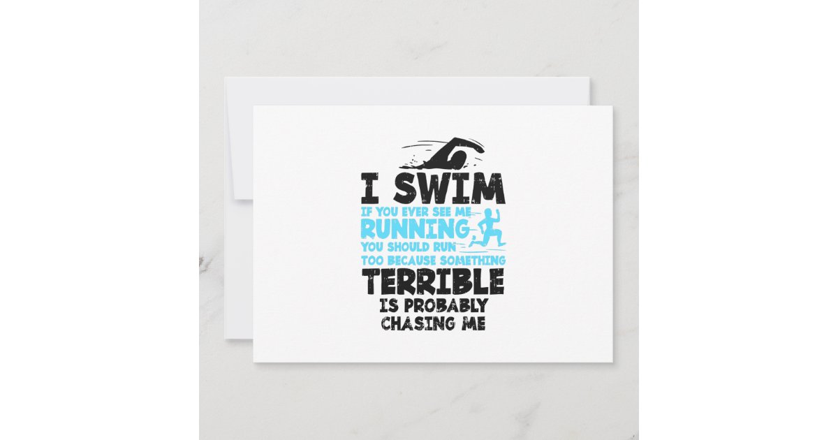 Swimming - I Swim Invitation | Zazzle
