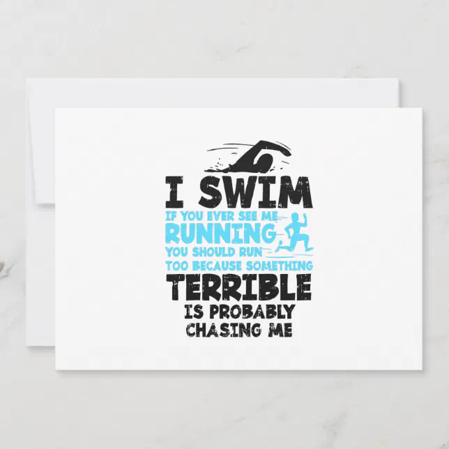Swimming - I Swim Invitation | Zazzle
