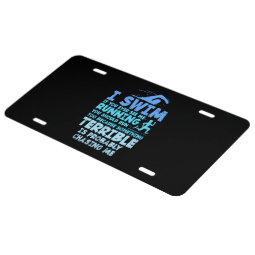 Swimming - I Swim License Plate | Zazzle