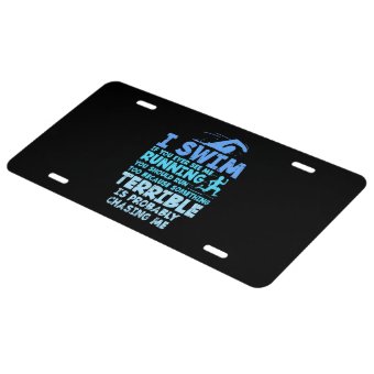 Swimming - I Swim License Plate | Zazzle