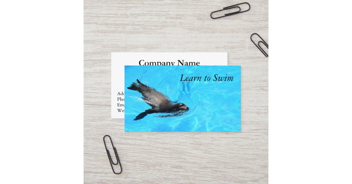 Swimming Lessons Business Card | Zazzle