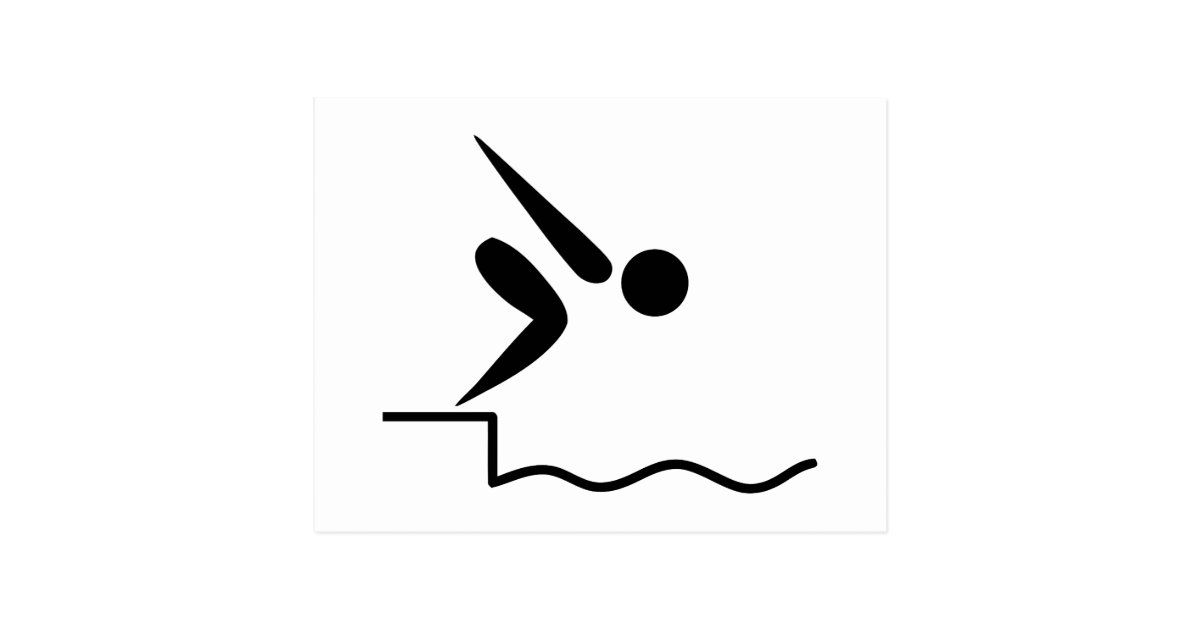 Swimming Pictogram Postcard | Zazzle.com