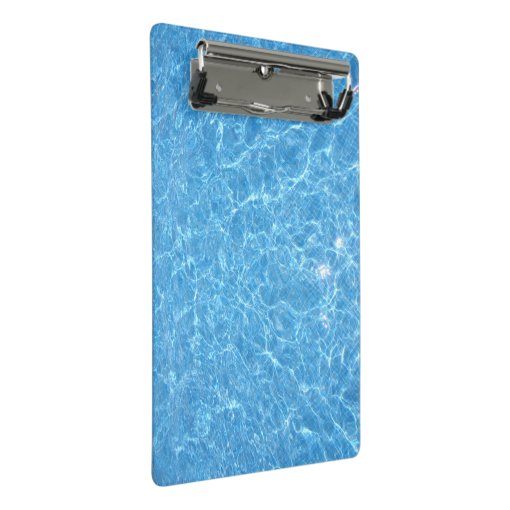 Swimming Pool Blue Water Aqua Template Modern Mini Clipboard | Zazzle