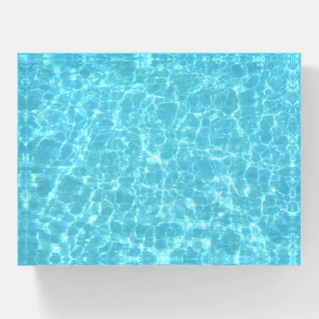 Swimming Pool Blue Water Pool Aqua Elegant Nature Paperweight | Zazzle