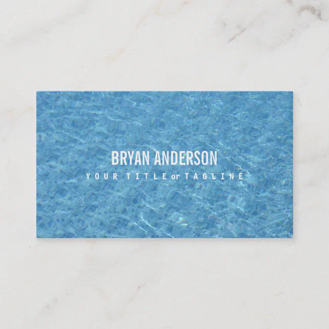 Swimming Pool Business Card | Zazzle