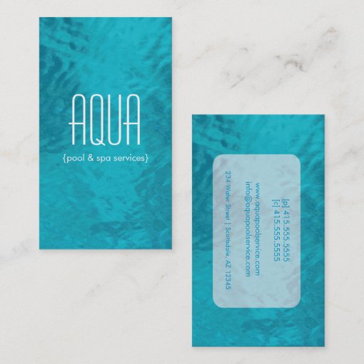Swimming Pool Business Card | Zazzle