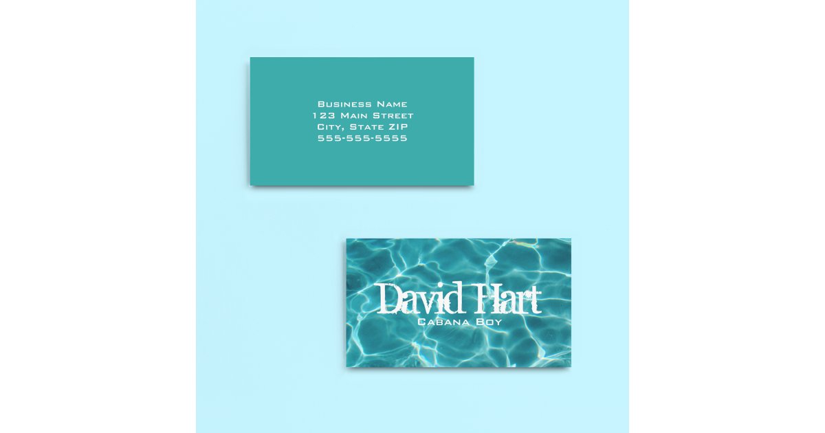 Swimming Pool Business Card | Zazzle