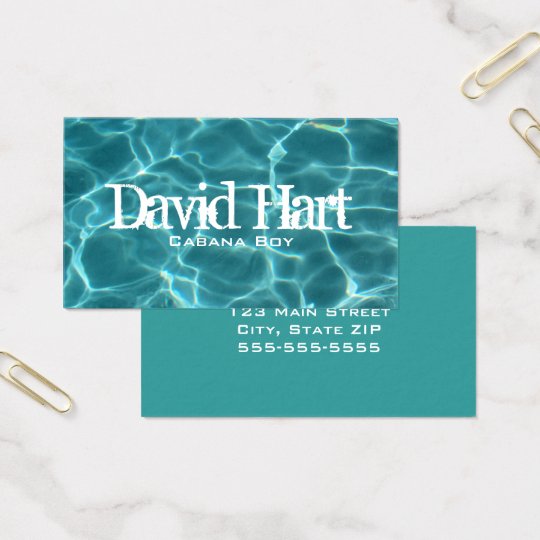 Swimming Pool Business Card | Zazzle.com