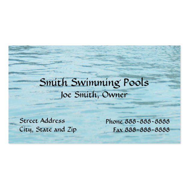 Swimming Pool Business Card