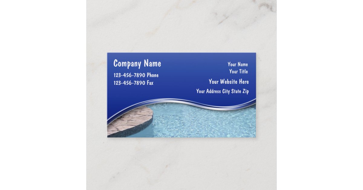 Swimming Pool Business Cards | Zazzle