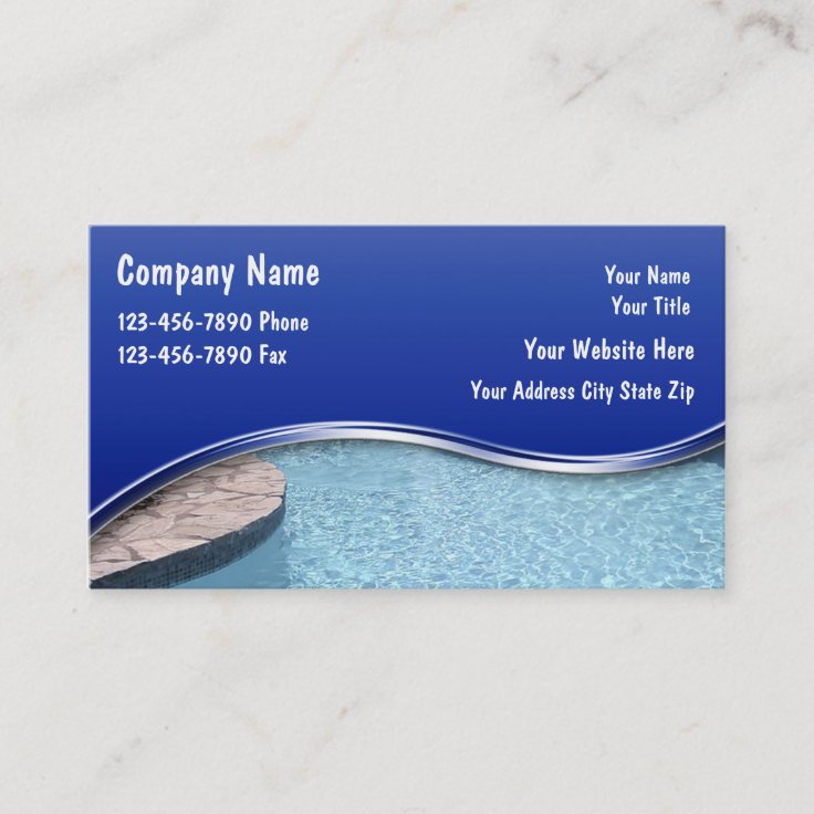 Swimming Pool Business Cards | Zazzle