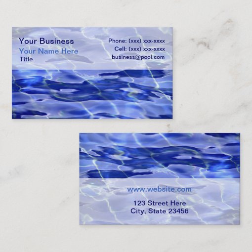 Swimming Pool Business Cards | Zazzle