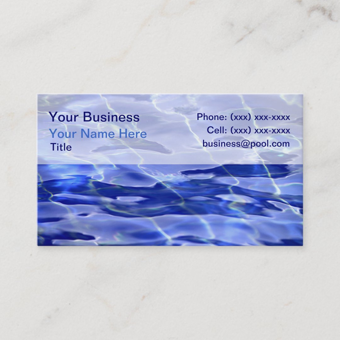 Swimming Pool Business Cards | Zazzle