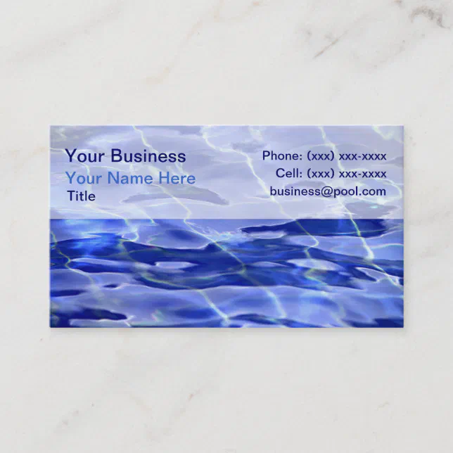 Swimming Pool Business Cards | Zazzle