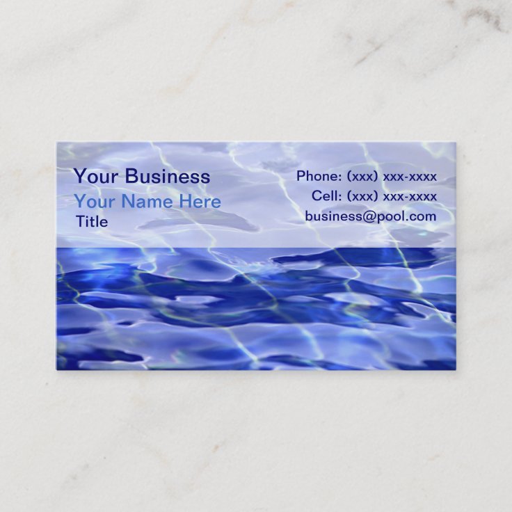 Swimming Pool Business Cards | Zazzle