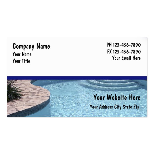 Swimming Pool Business Cards