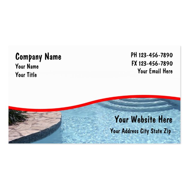 Swimming Pool Business Cards