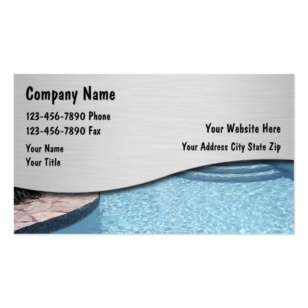 Swimming Pool Business Cards