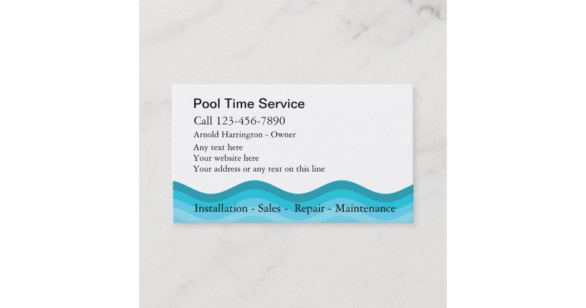 Swimming Pool Business Cards | Zazzle