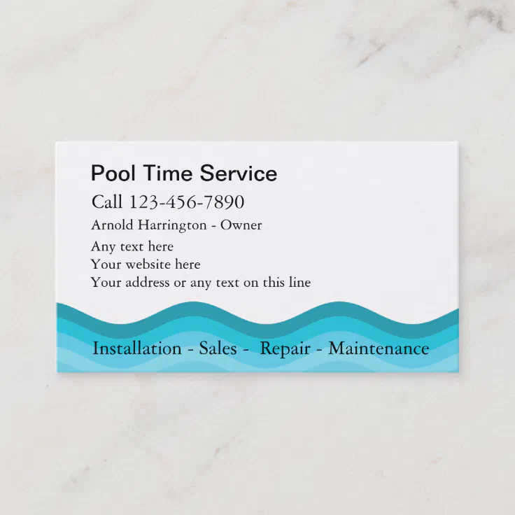 Swimming Pool Business Cards | Zazzle