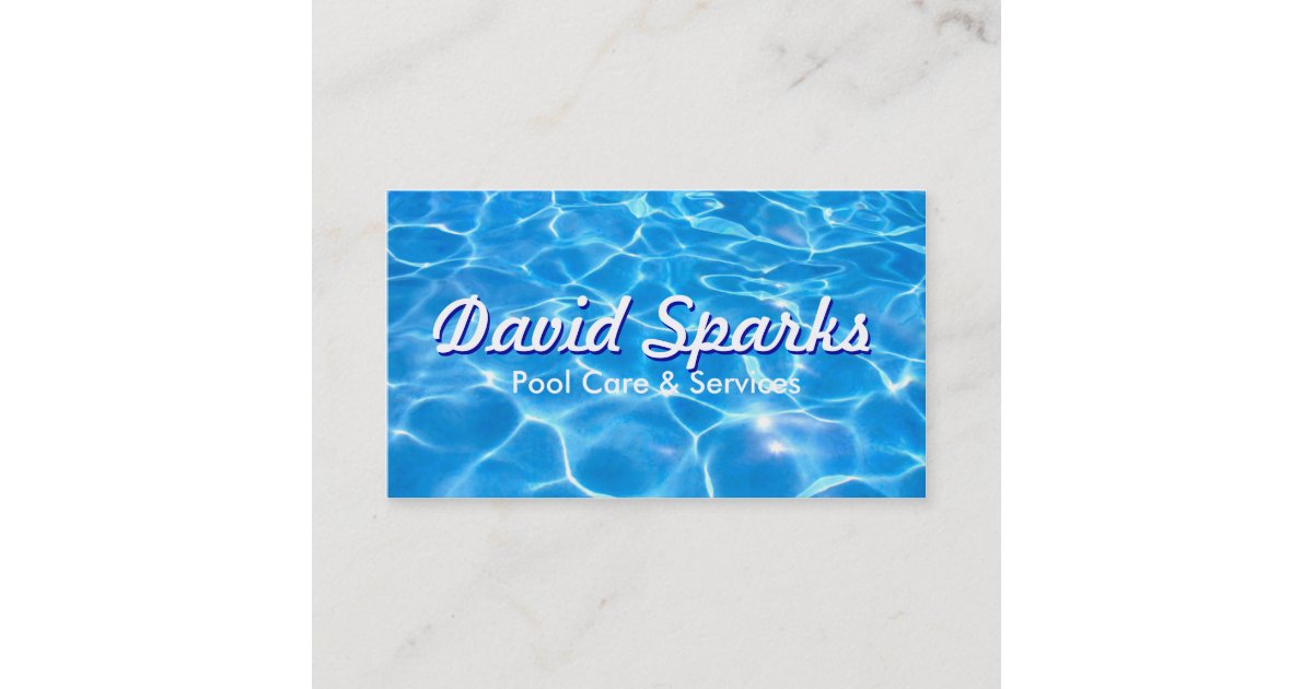 Swimming Pool Care and Services Business Card | Zazzle