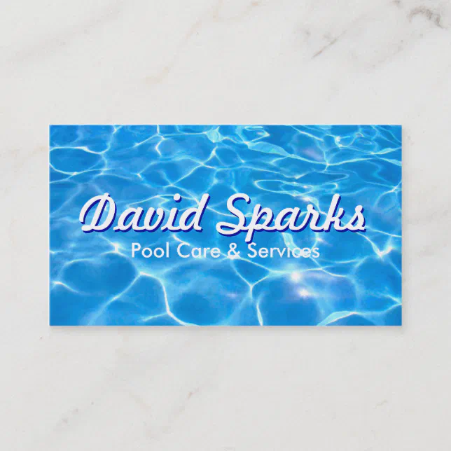 Swimming Pool Care and Services Business Card | Zazzle
