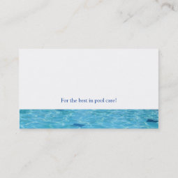 Swimming Pool Care Maintenance Business Card | Zazzle