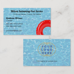 Swimming Pool Cleaning Service and Sales Business Card | Zazzle