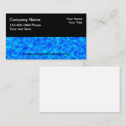 Swimming Pool Cleaning Service Business Card | Zazzle