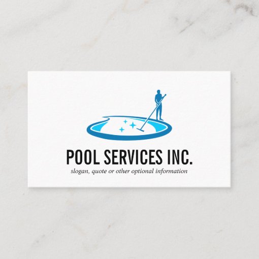 Swimming Pool Cleaning services professional Business Card | Zazzle