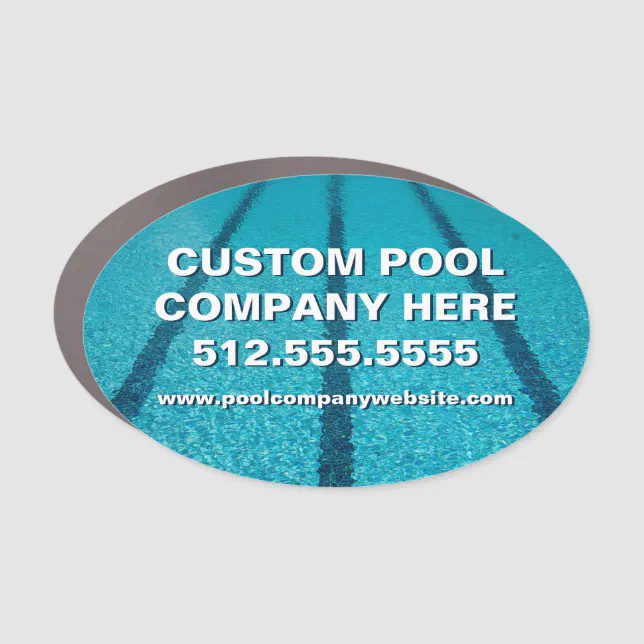 Swimming Pool Company Custom Marketing Car Magnet | Zazzle