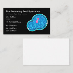 Swimming Pool Contractor And Service Business Card | Zazzle