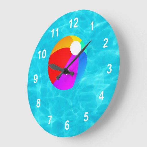 Swimming Pool. Large Clock | Zazzle