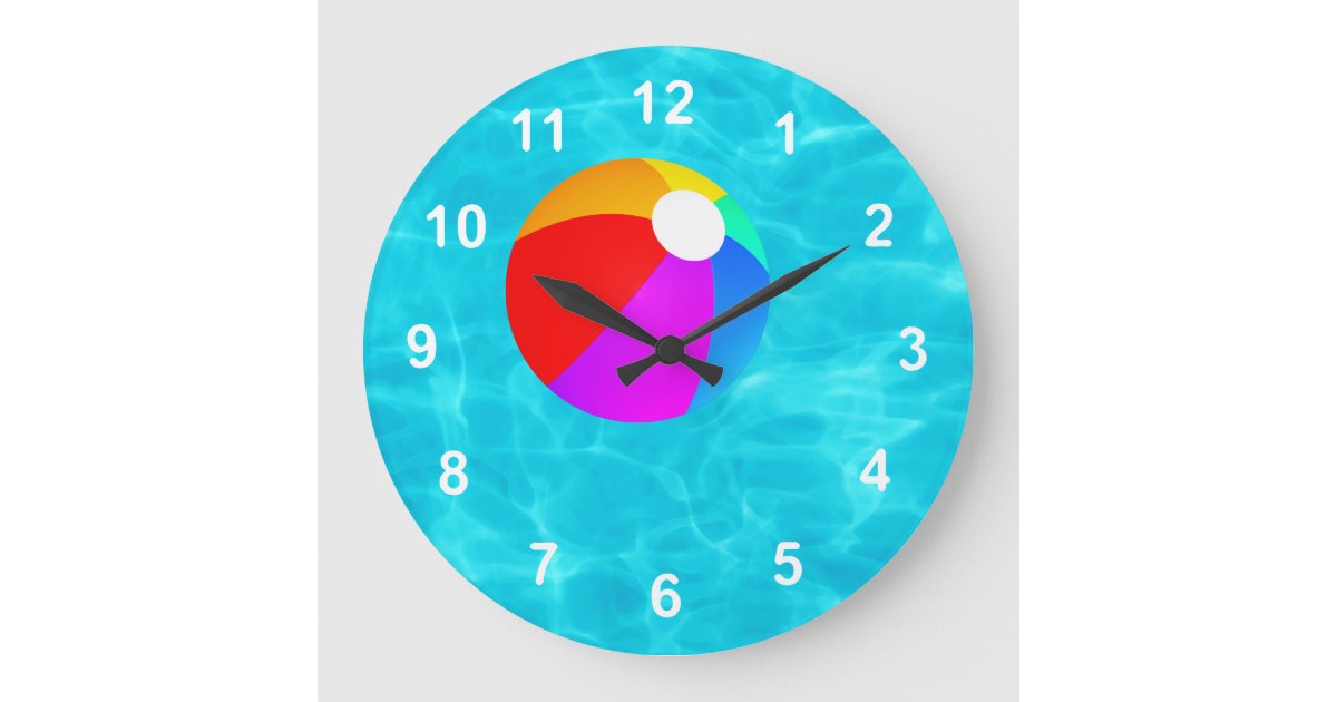 Swimming Pool. Large Clock | Zazzle