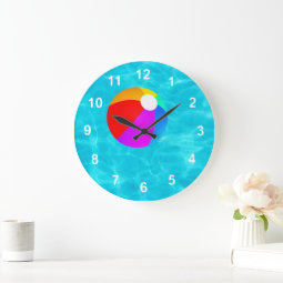 Swimming Pool. Large Clock | Zazzle