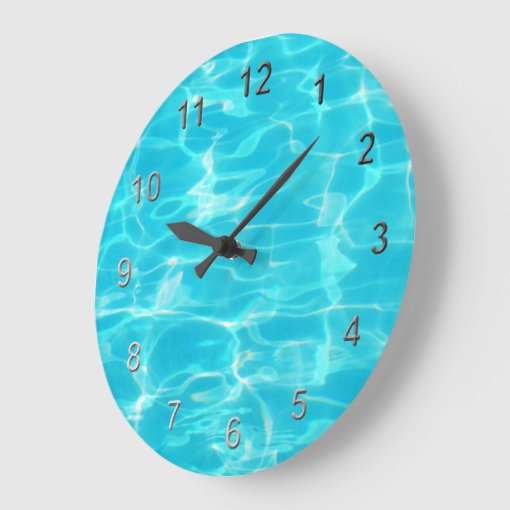Swimming Pool. Large Clock | Zazzle