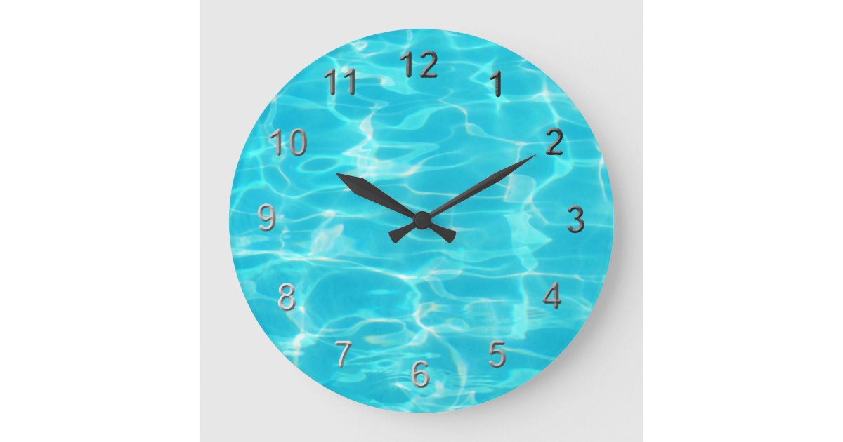 Swimming Pool. Large Clock | Zazzle
