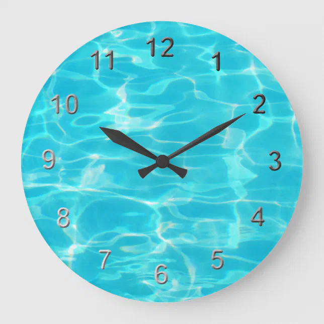 Swimming Pool. Large Clock | Zazzle