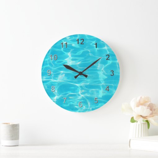 Swimming Pool. Large Clock | Zazzle