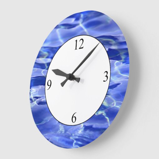 Swimming Pool Large Clock | Zazzle