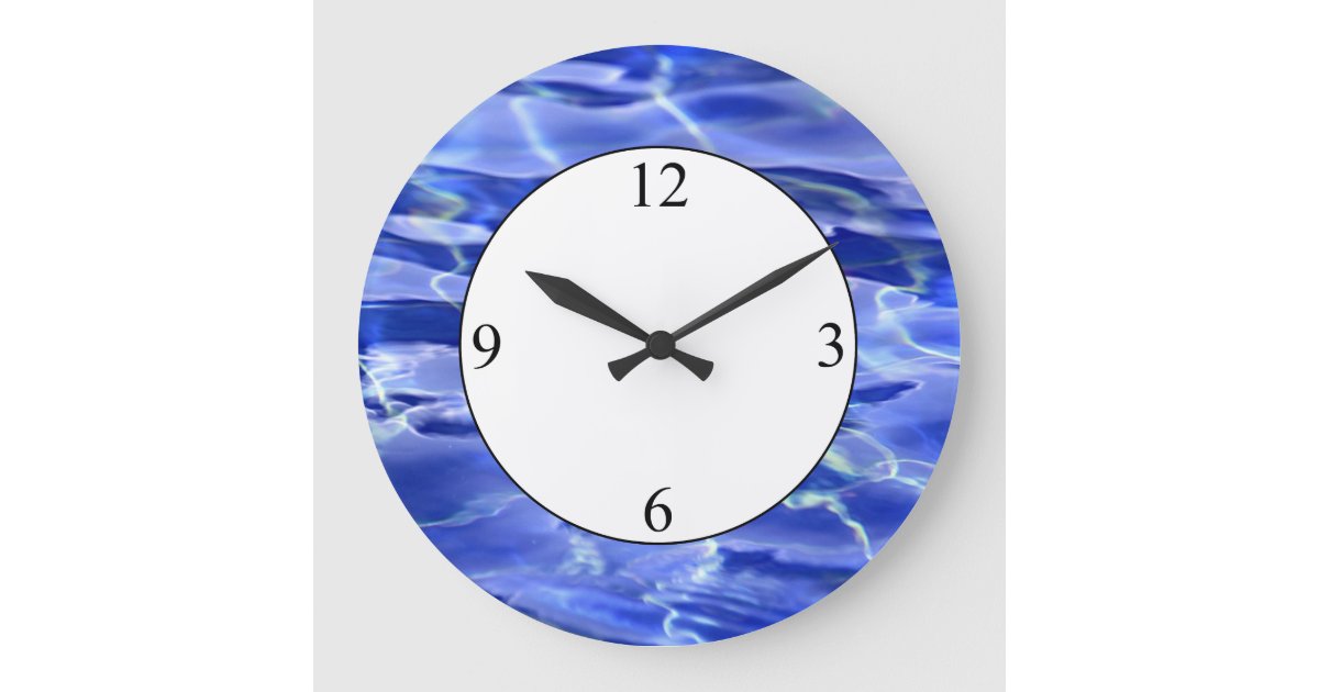 Swimming Pool Large Clock | Zazzle