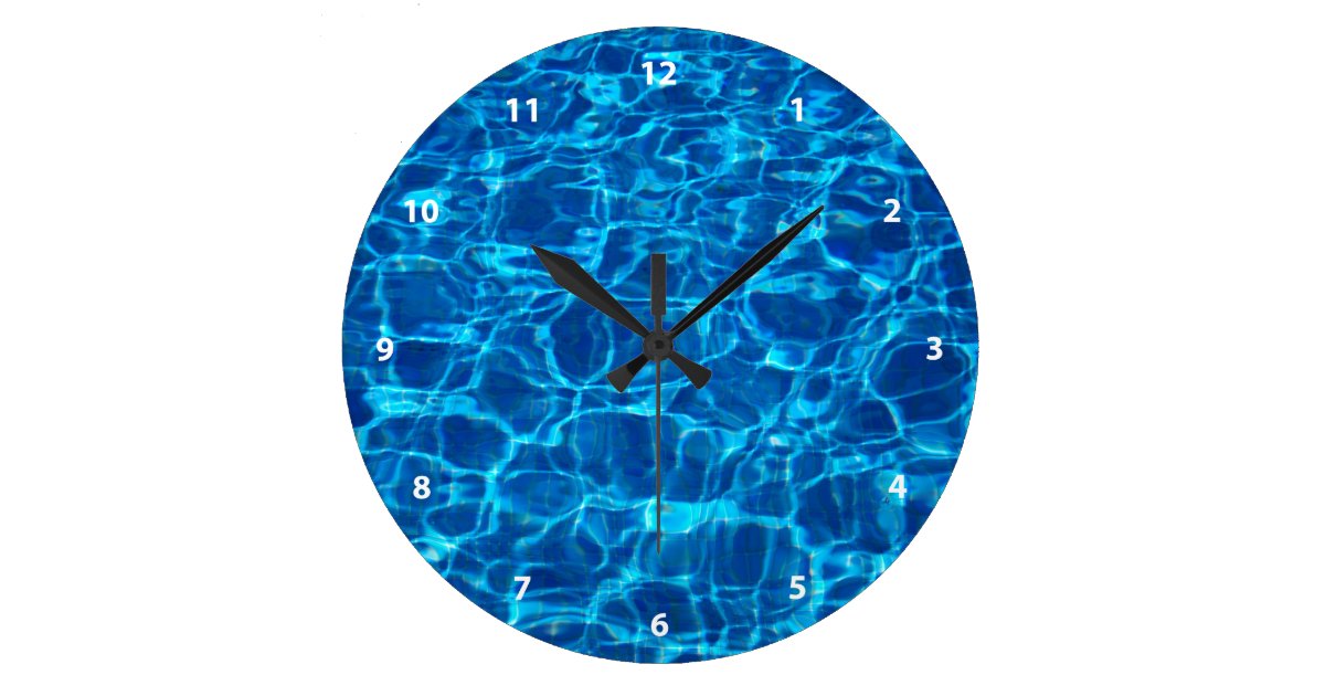 Swimming Pool Large Clock | Zazzle.com